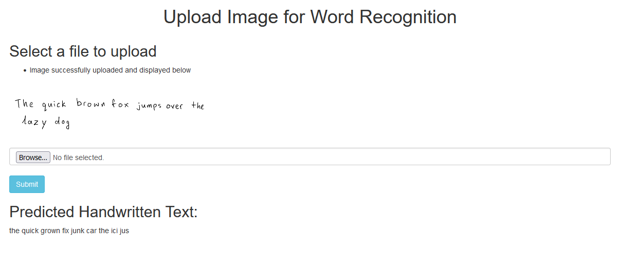 Handwriting Recognition | wenhao.L